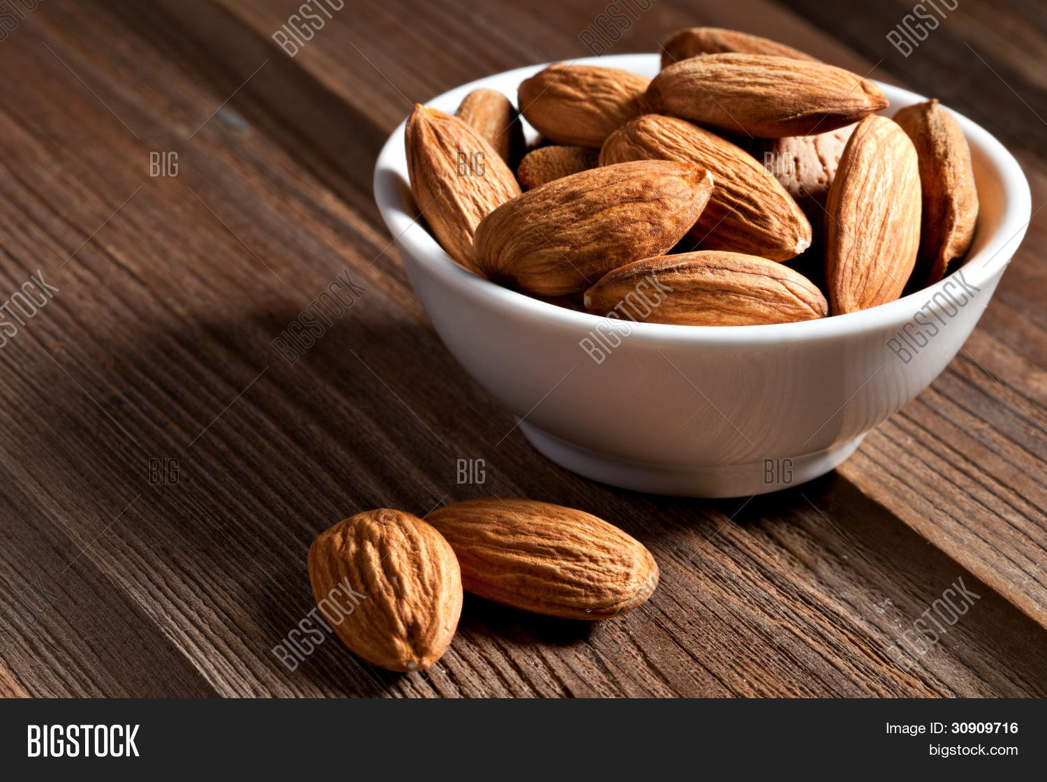 Almonds Isolated On Image & Photo (Free Trial) | Bigstock