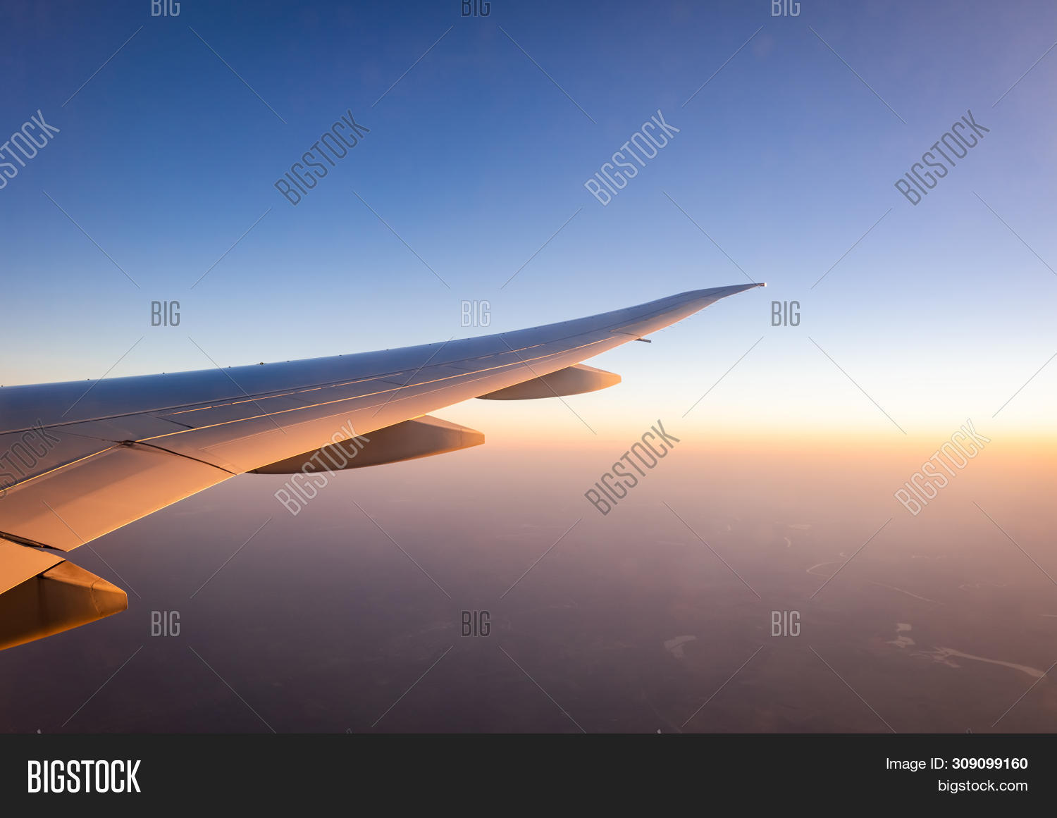 Wing Plane Over City. Image & Photo (Free Trial) | Bigstock