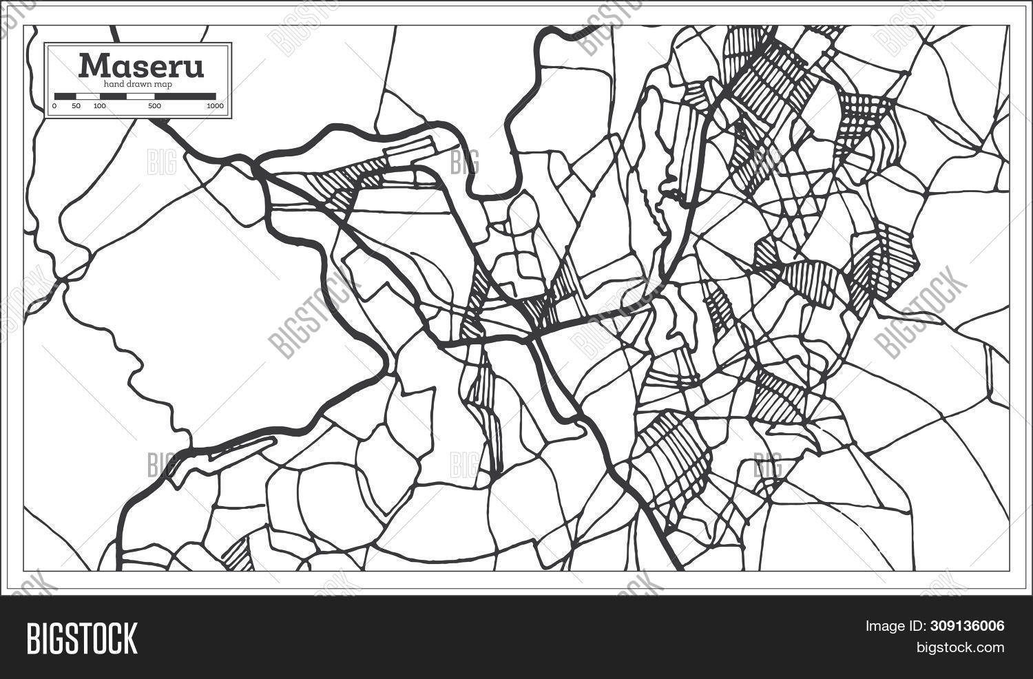 Maseru Lesotho Map Image & Photo (Free Trial) | Bigstock