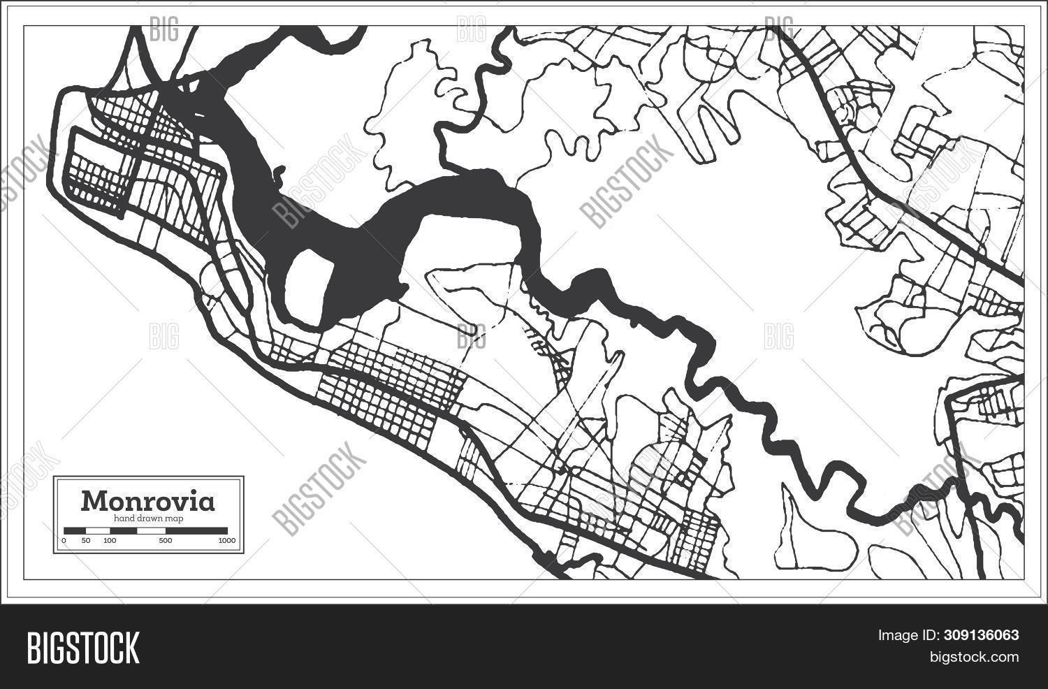 Monrovia Liberia Map Image & Photo (Free Trial) | Bigstock