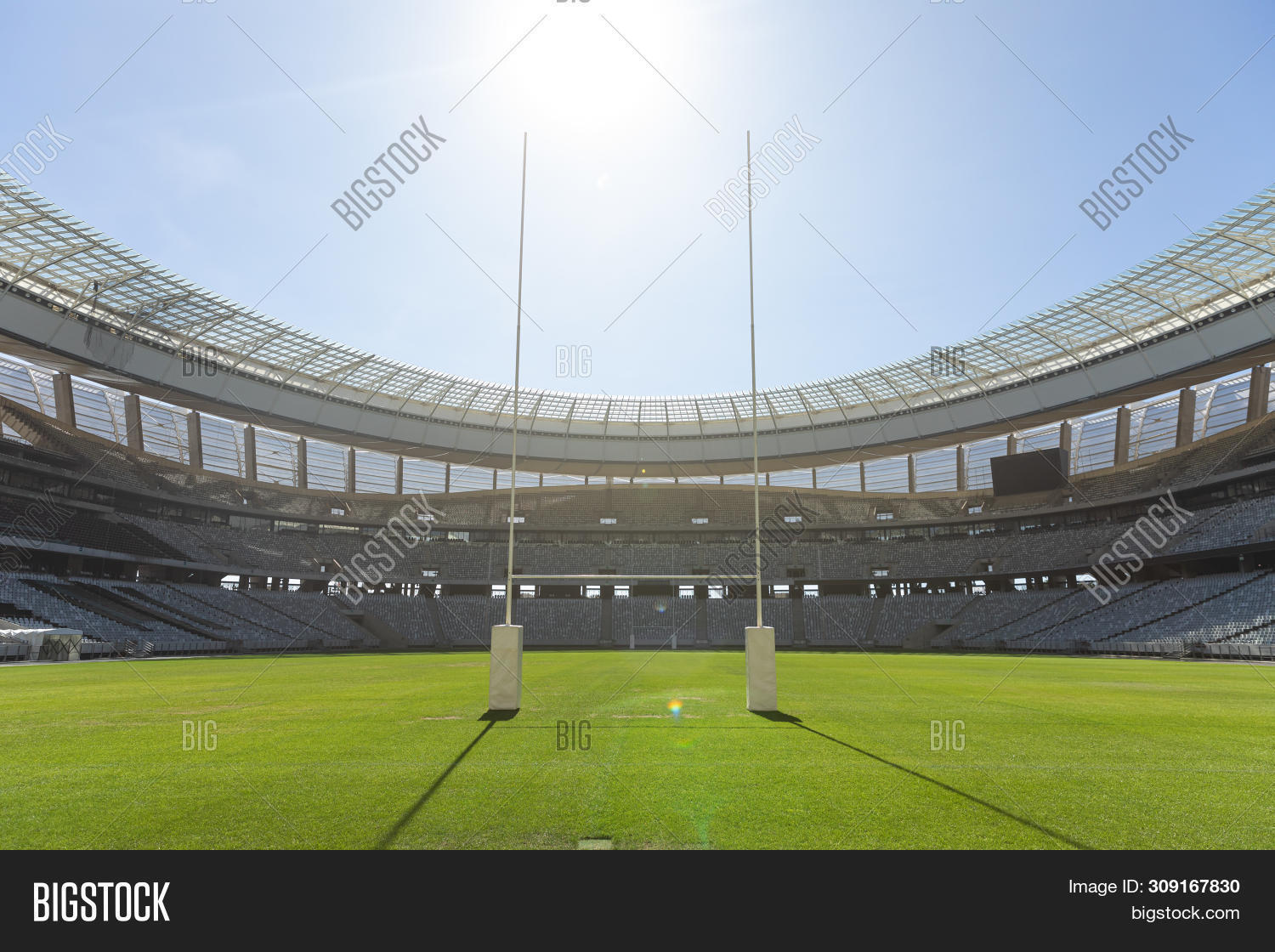 Empty Rugby Goal Post Image & Photo (Free Trial) | Bigstock