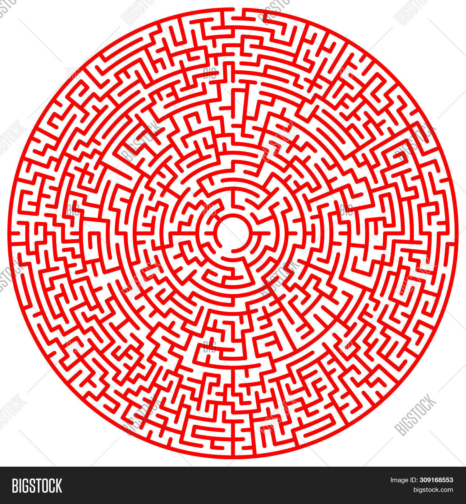 Maze Circle. Labyrinth Image & Photo (Free Trial) | Bigstock
