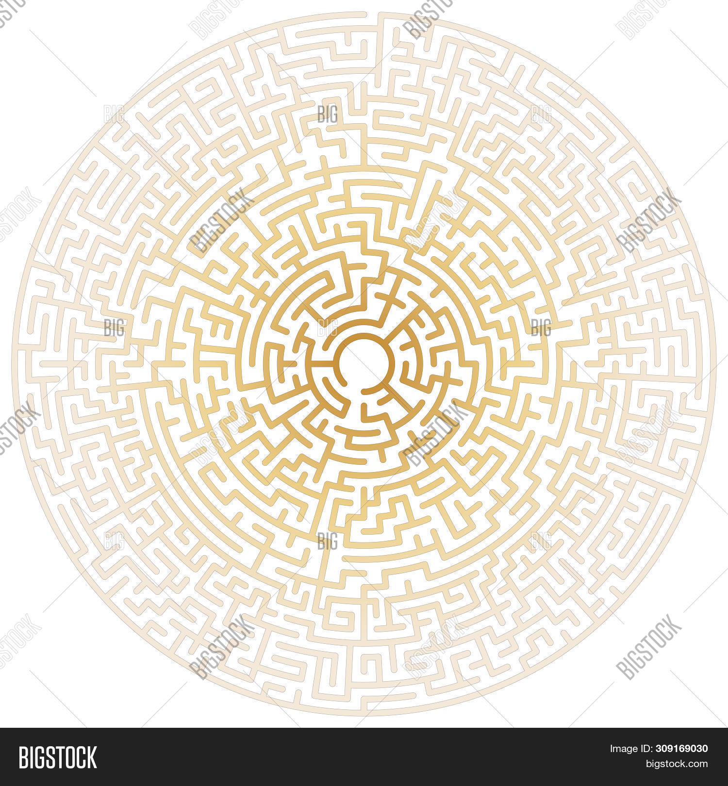 Maze Circle. Labyrinth Image & Photo (Free Trial) | Bigstock