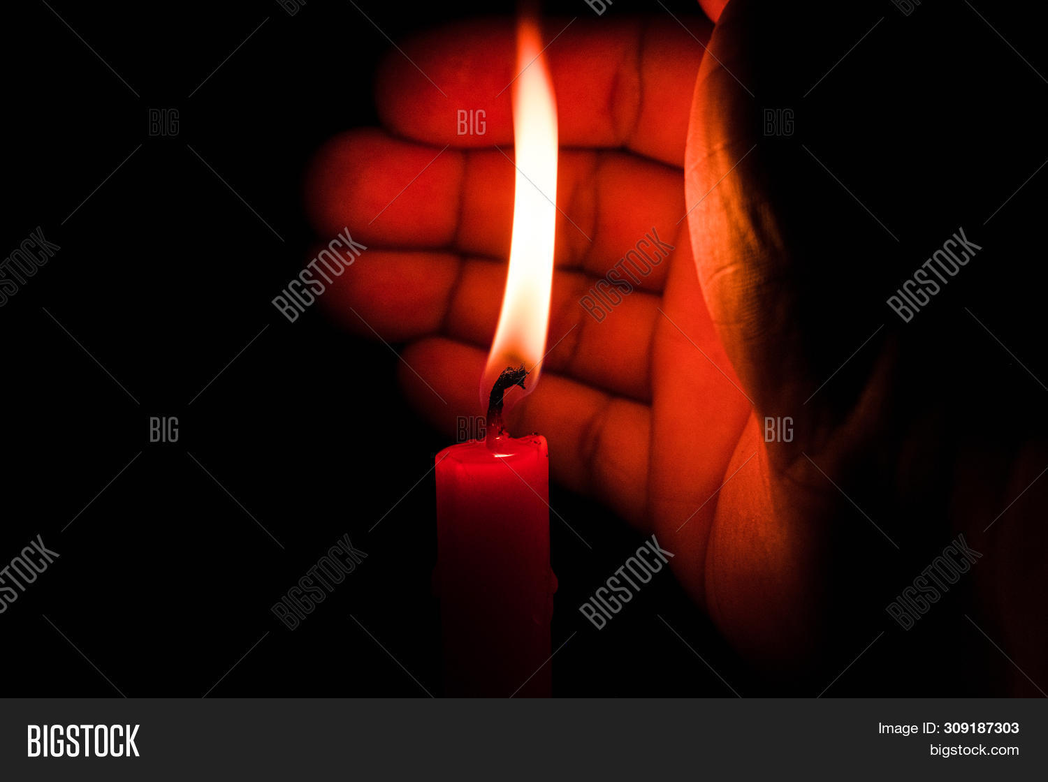 Hand Protecting Candle Image & Photo (Free Trial) | Bigstock