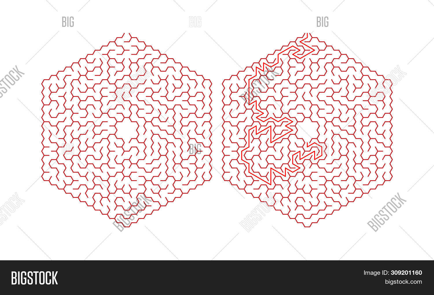 Hexagonal Labyrinth Image & Photo (Free Trial) | Bigstock