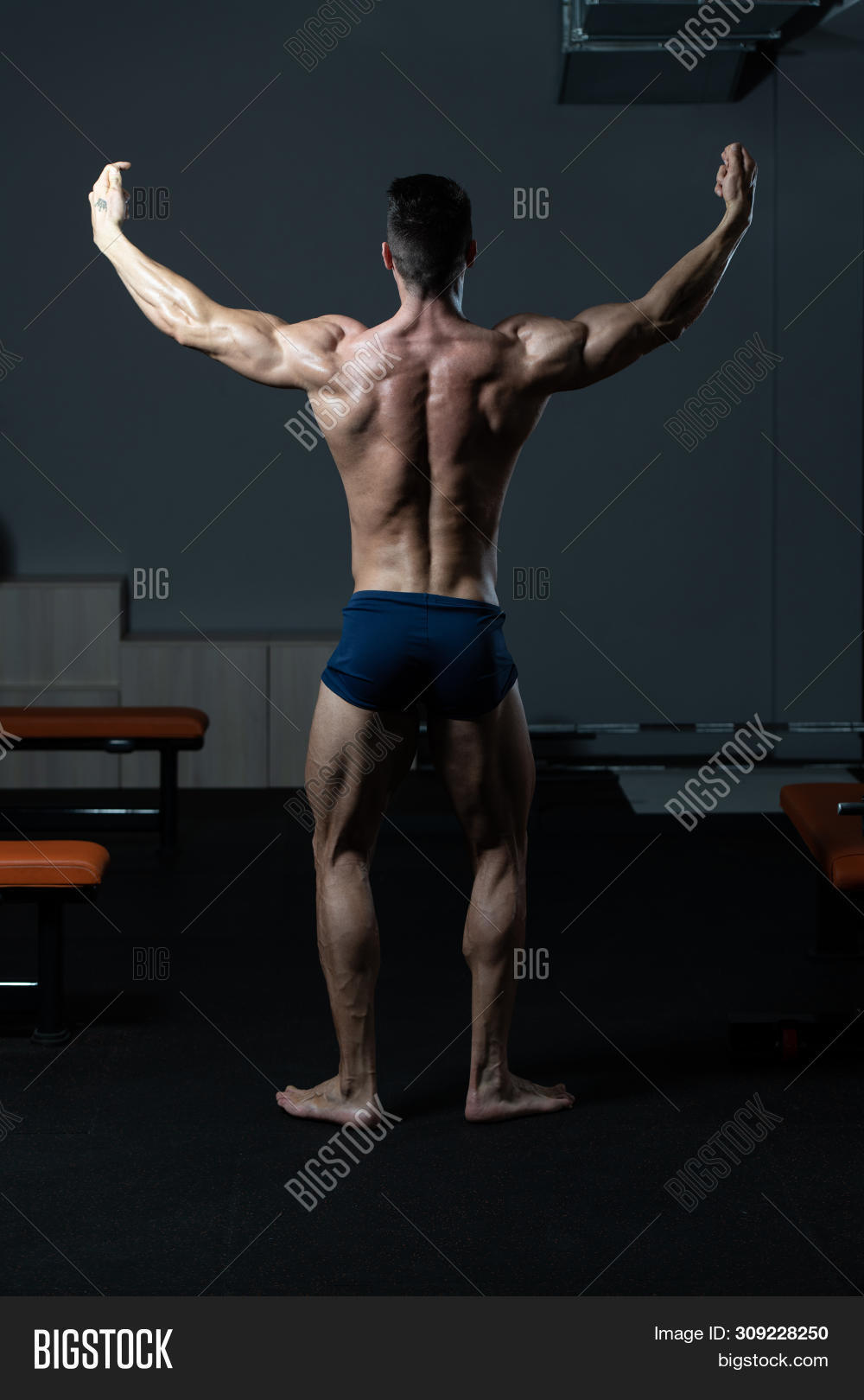 Muscular Man Flexing Image & Photo (Free Trial) | Bigstock