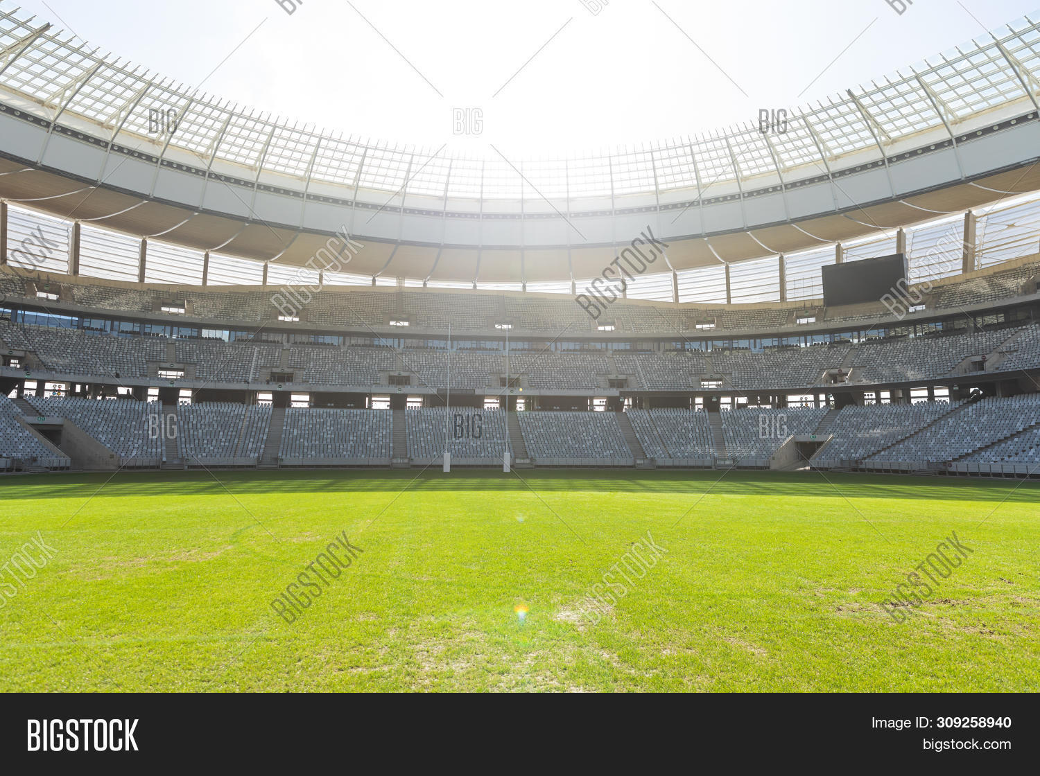 Empty Rugby Goal Post Image & Photo (Free Trial) | Bigstock