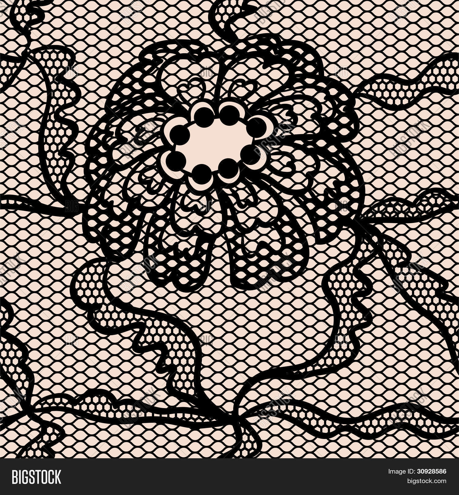 Black Lace Vector Vector & Photo (Free Trial) | Bigstock