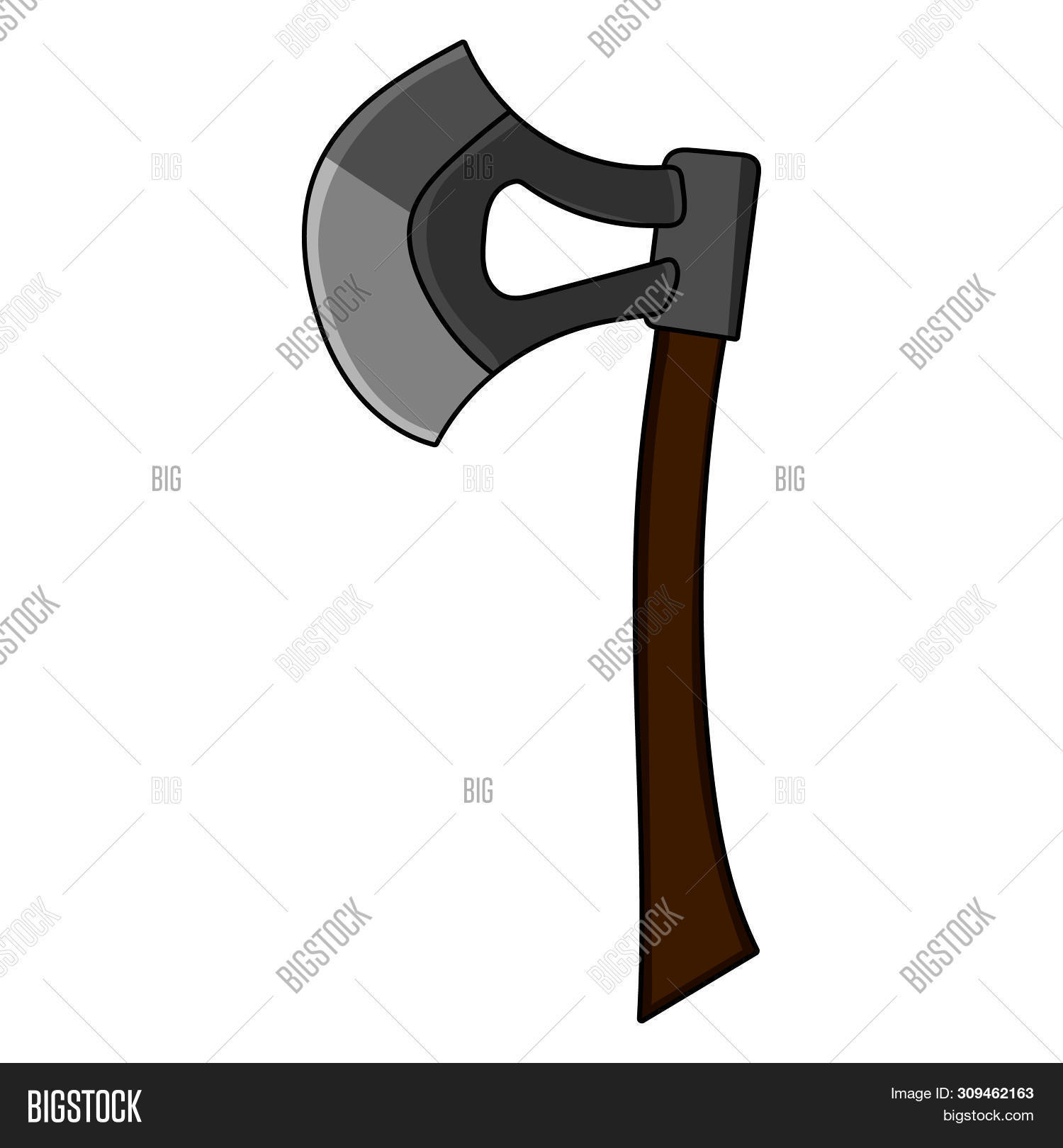 Cartoon Axe Isolated Image & Photo (Free Trial) | Bigstock