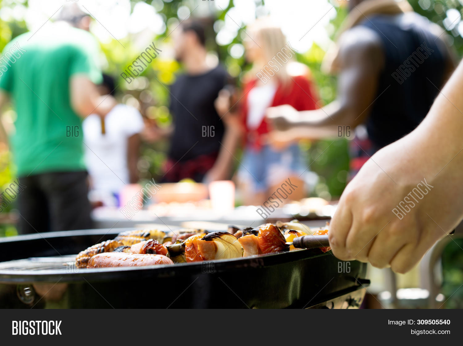 Hand Bbq Grilling Image & Photo (Free Trial) | Bigstock
