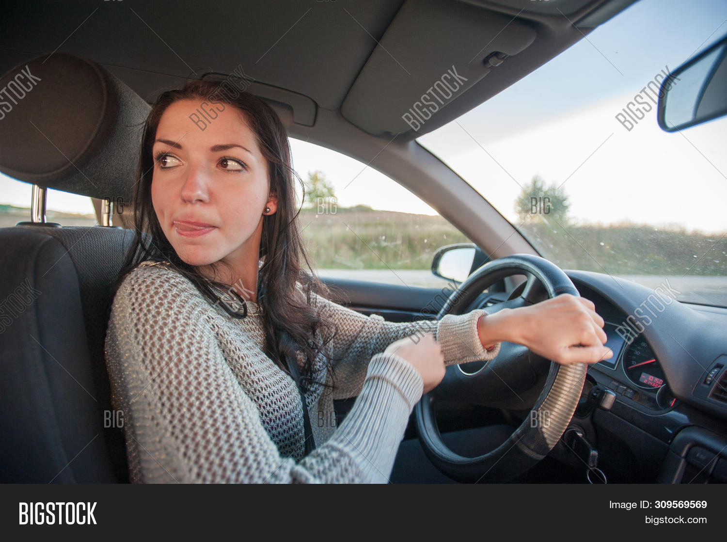Girl Drives Car Image & Photo (Free Trial) | Bigstock