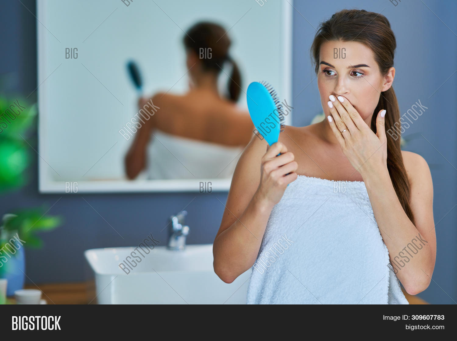 Happy Woman Brushing Image & Photo (Free Trial) | Bigstock