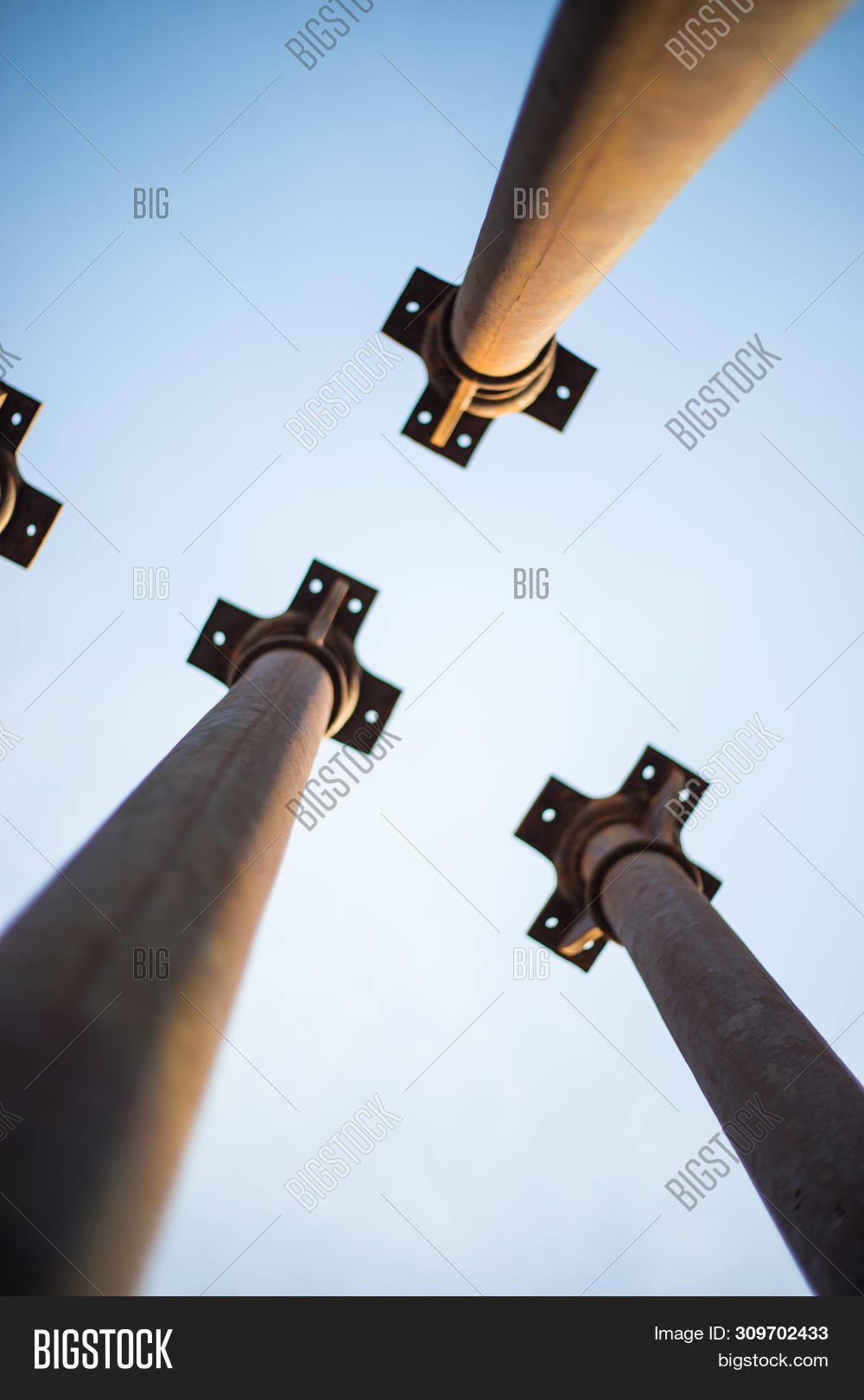 Four Metallic Pillars Image & Photo (Free Trial) | Bigstock