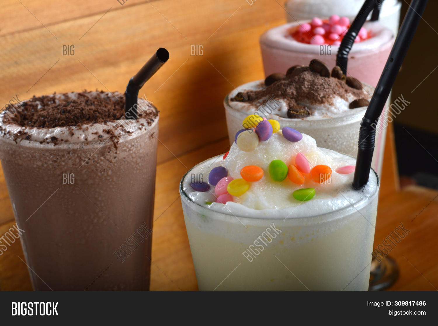 Four Types Milkshake Image & Photo (Free Trial) | Bigstock