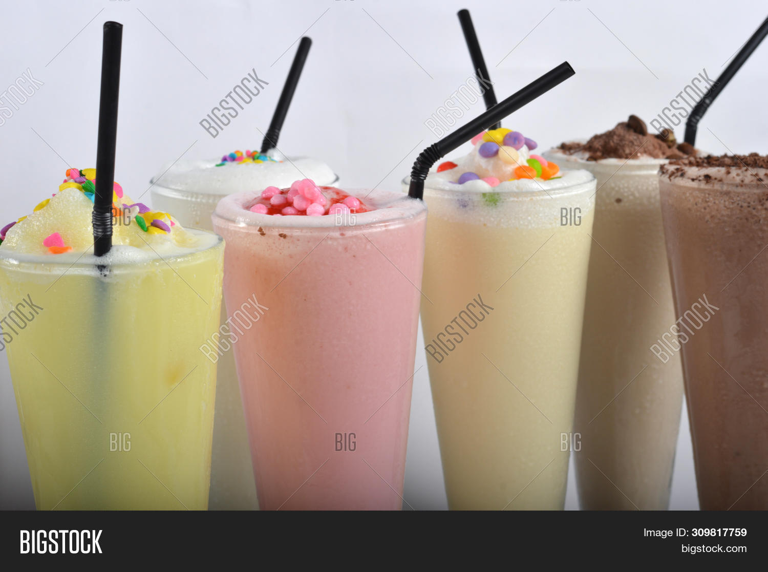 Four Types Milkshake Image & Photo (Free Trial) | Bigstock