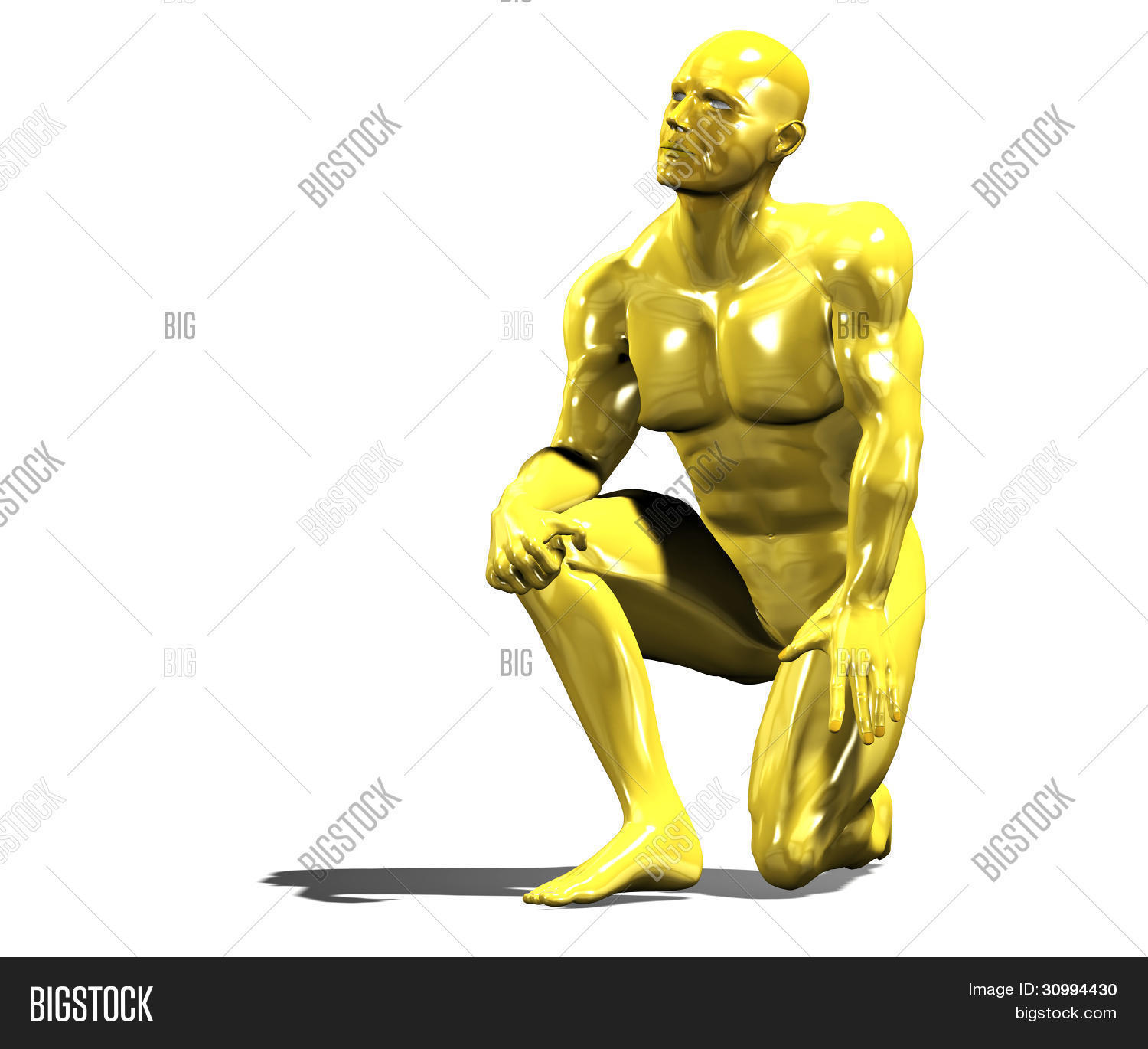 Gold Hero Man Statue Image & Photo (Free Trial) | Bigstock