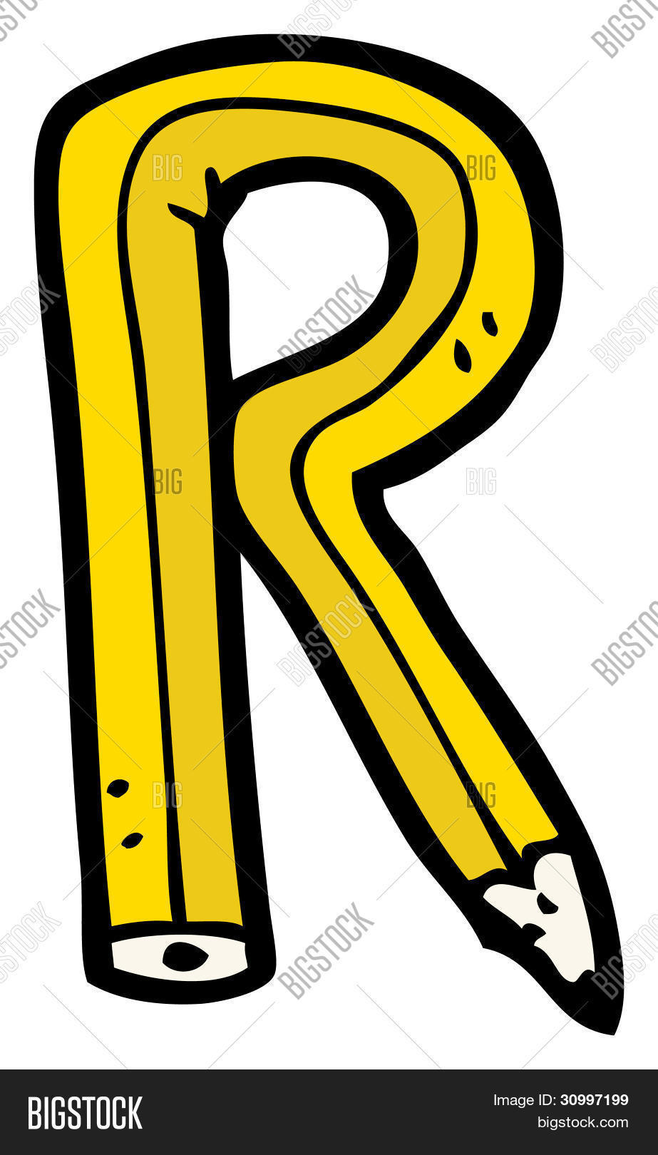 Cartoon Pencil Shaped Image & Photo (Free Trial) | Bigstock