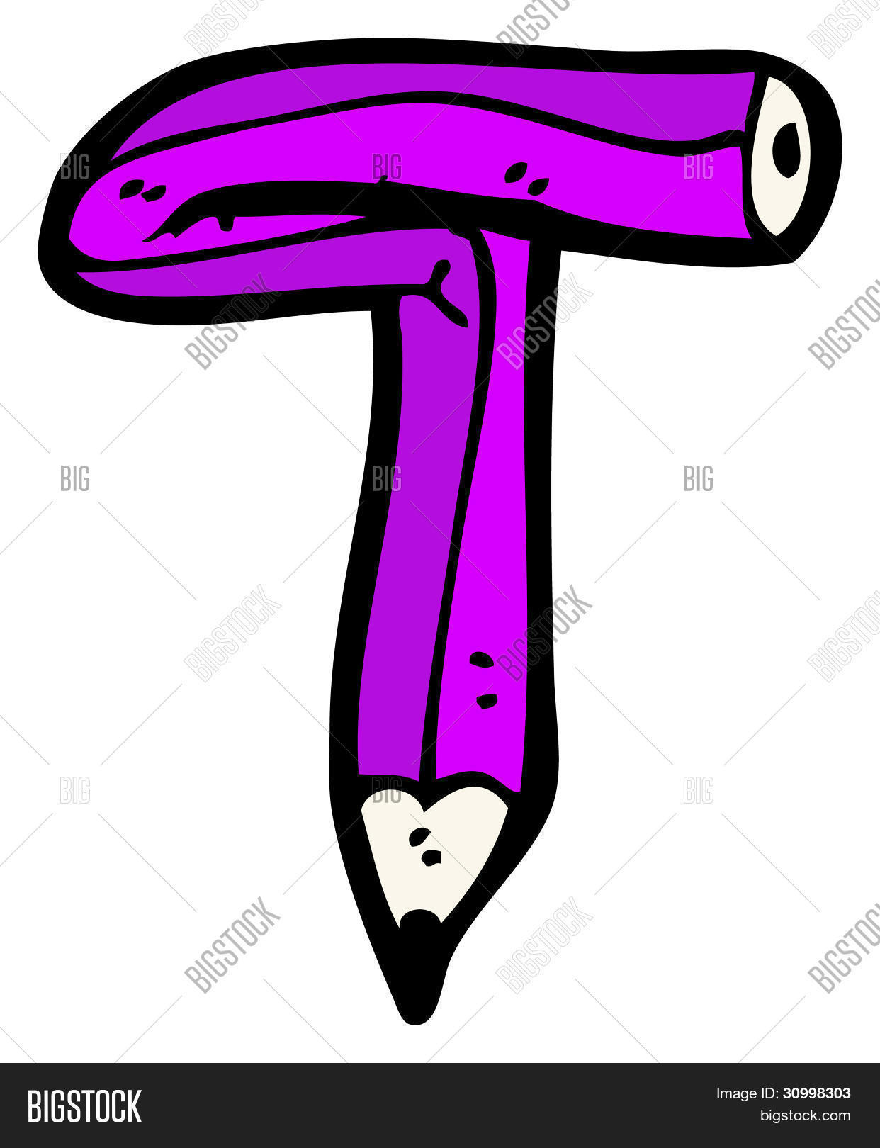 Cartoon Pencil Shaped Image & Photo (Free Trial) | Bigstock