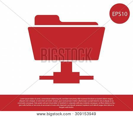 Red Ftp Folder Icon Vector & Photo (Free Trial) | Bigstock