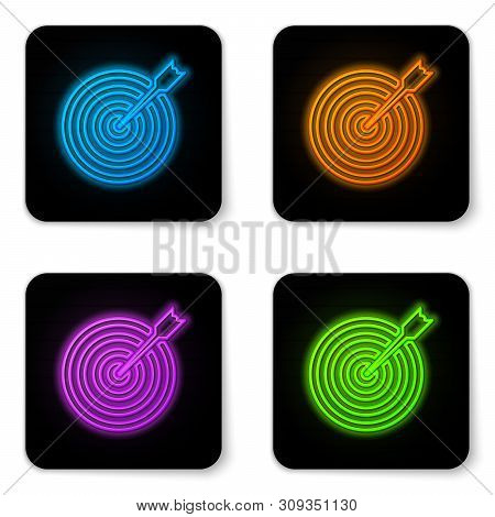 Glowing Neon Target Vector & Photo (Free Trial) | Bigstock