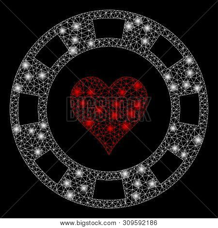 Glossy Mesh Heart Vector & Photo (Free Trial) | Bigstock