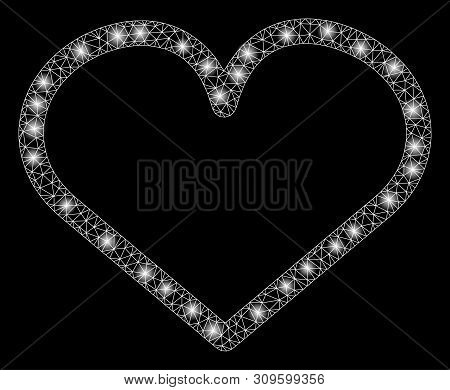 Glossy Mesh Heart Vector & Photo (Free Trial) | Bigstock