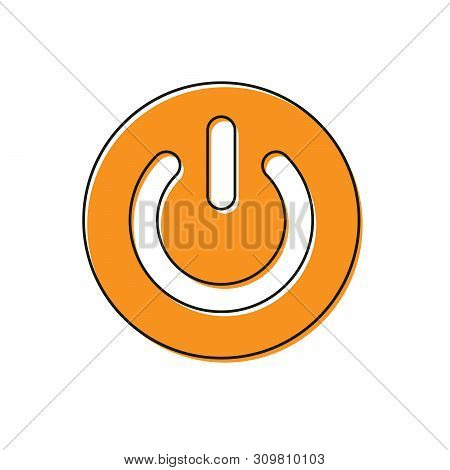Orange Power Button Vector & Photo (Free Trial) | Bigstock