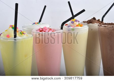 Four Types Milkshake Image & Photo (Free Trial) | Bigstock
