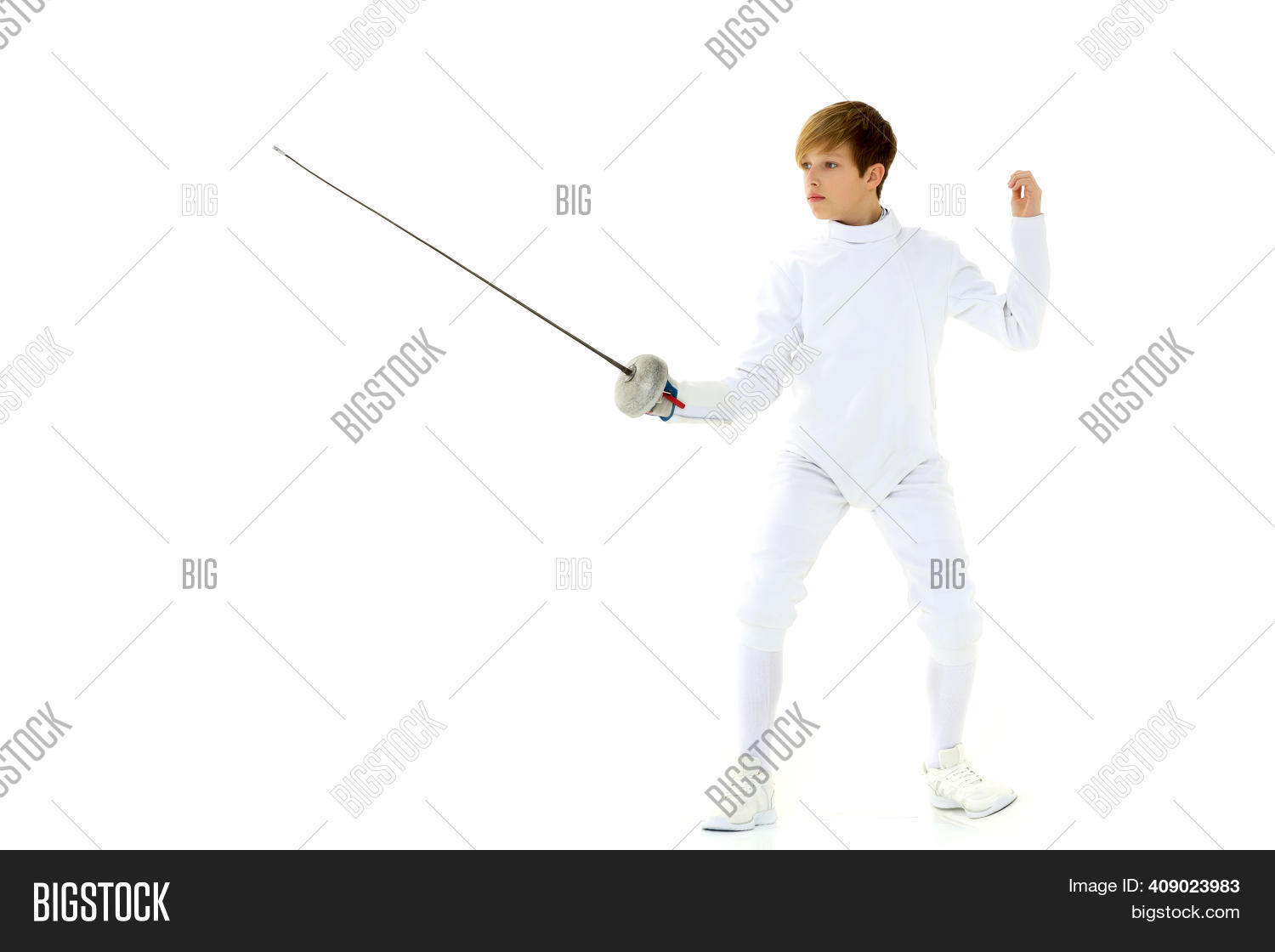Boy Fencer Standing Image & Photo (Free Trial) | Bigstock