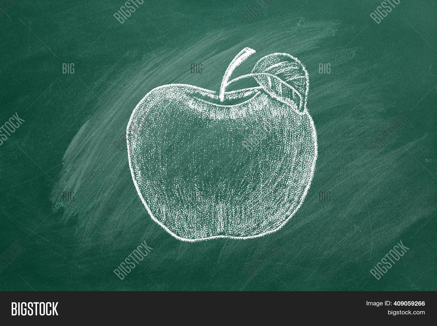Apple Drawn Chalk On Image & Photo (Free Trial) | Bigstock