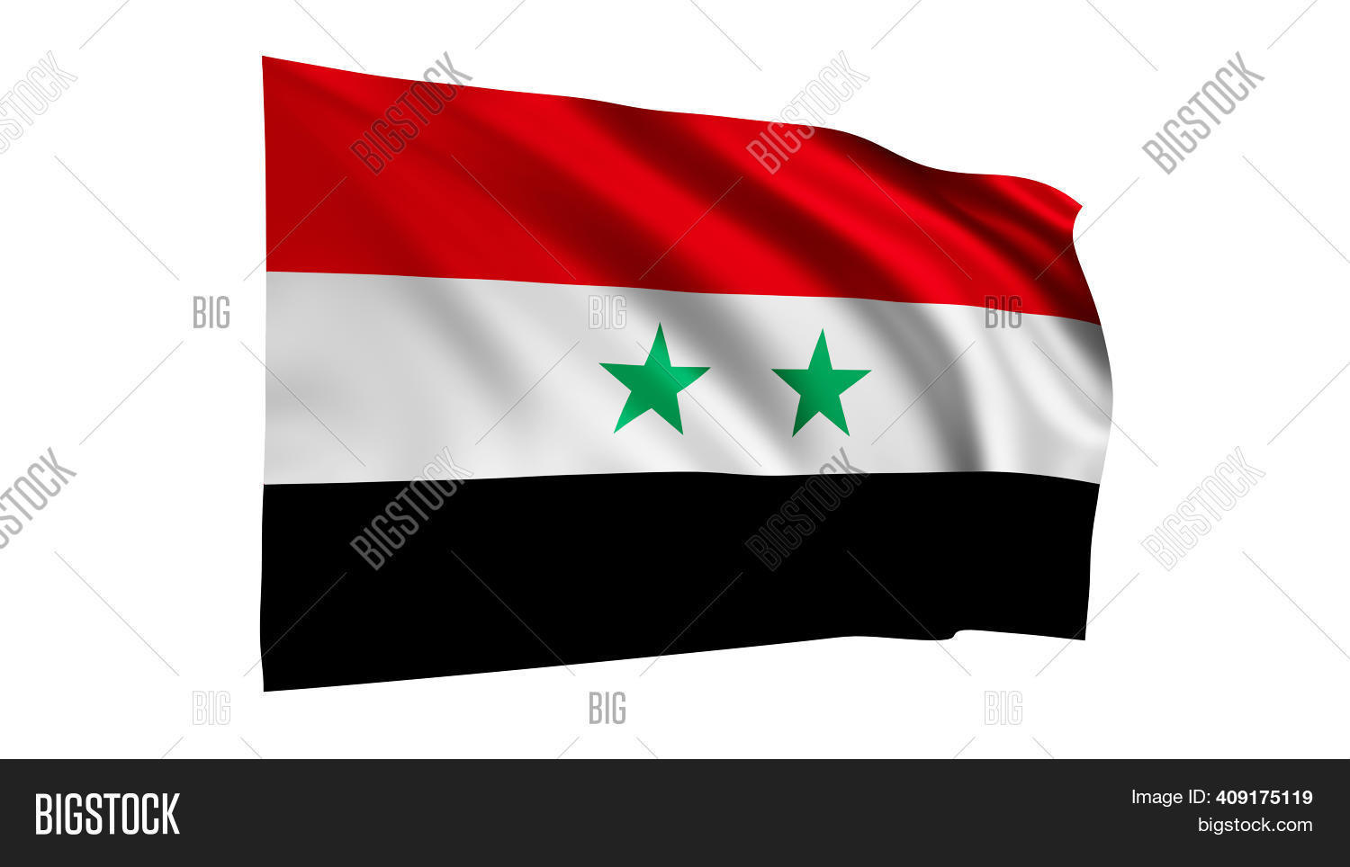 Flag Syria Isolated On Image & Photo (Free Trial) | Bigstock
