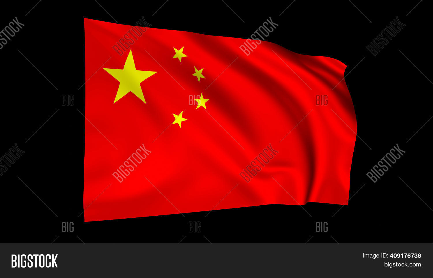 Flag China Isolated On Image & Photo (Free Trial) | Bigstock