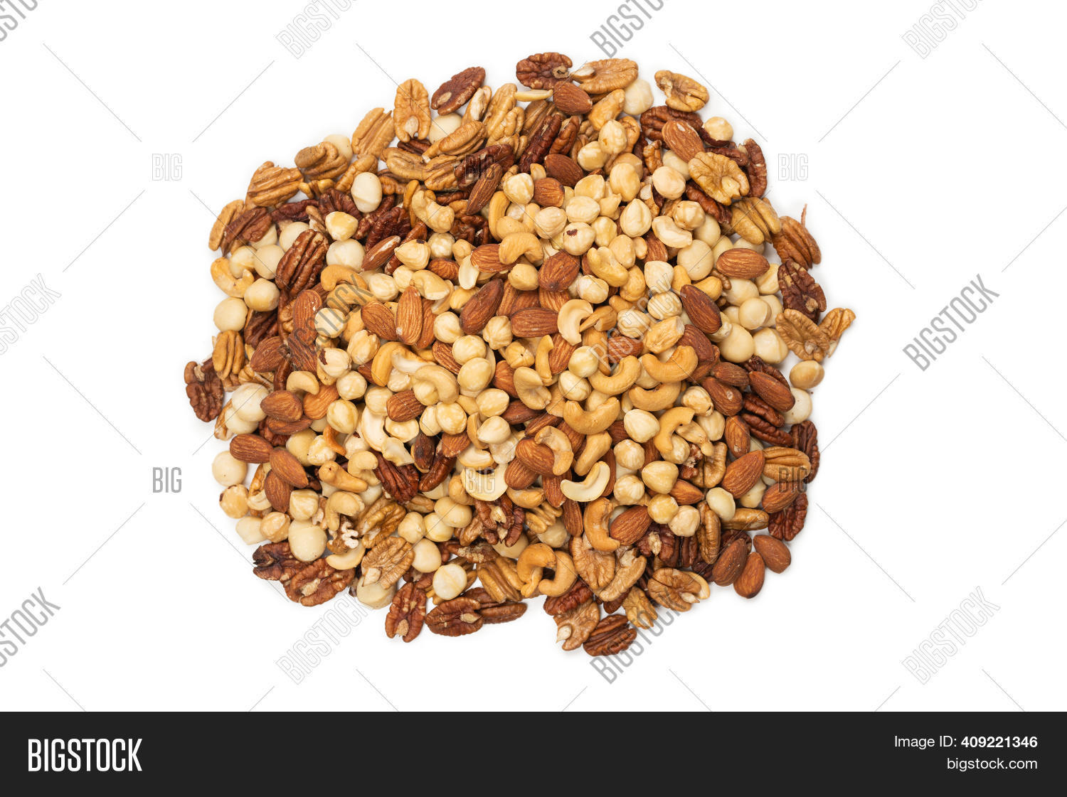 Mix Nuts Isolated On Image & Photo (Free Trial) | Bigstock