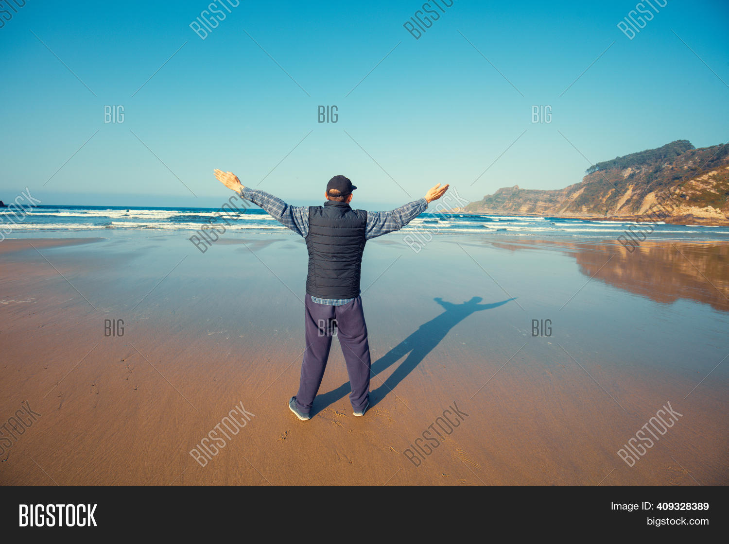 Man On Beach Looking Image & Photo (Free Trial) | Bigstock