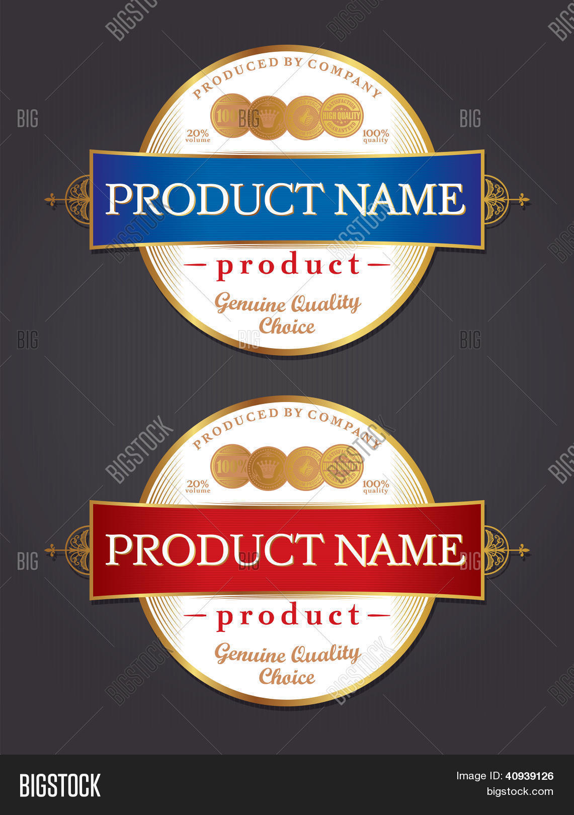 Label Design Template Vector & Photo (Free Trial) | Bigstock