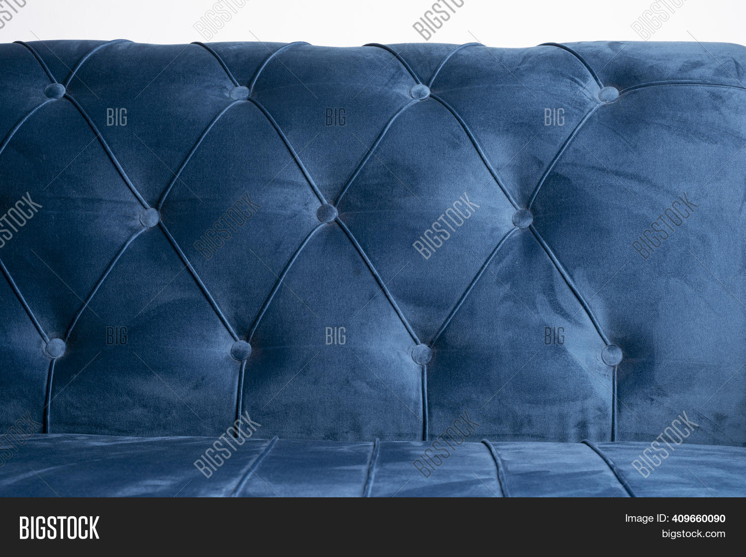 Blue Velvet Couch Image & Photo (Free Trial) | Bigstock