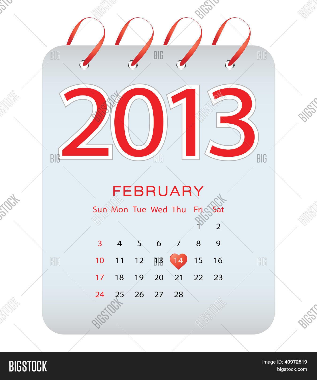 Vector Calendar - Vector & Photo (Free Trial) | Bigstock