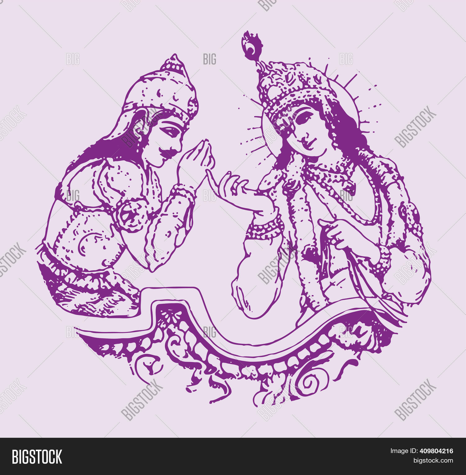 Sketch Hindu Epic Image & Photo (Free Trial) | Bigstock