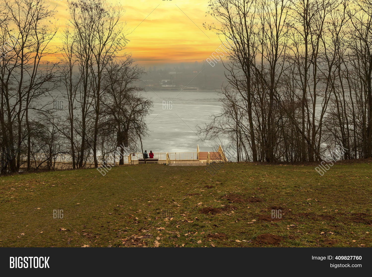 Meadow Frozen Area Dam Image & Photo (Free Trial) | Bigstock