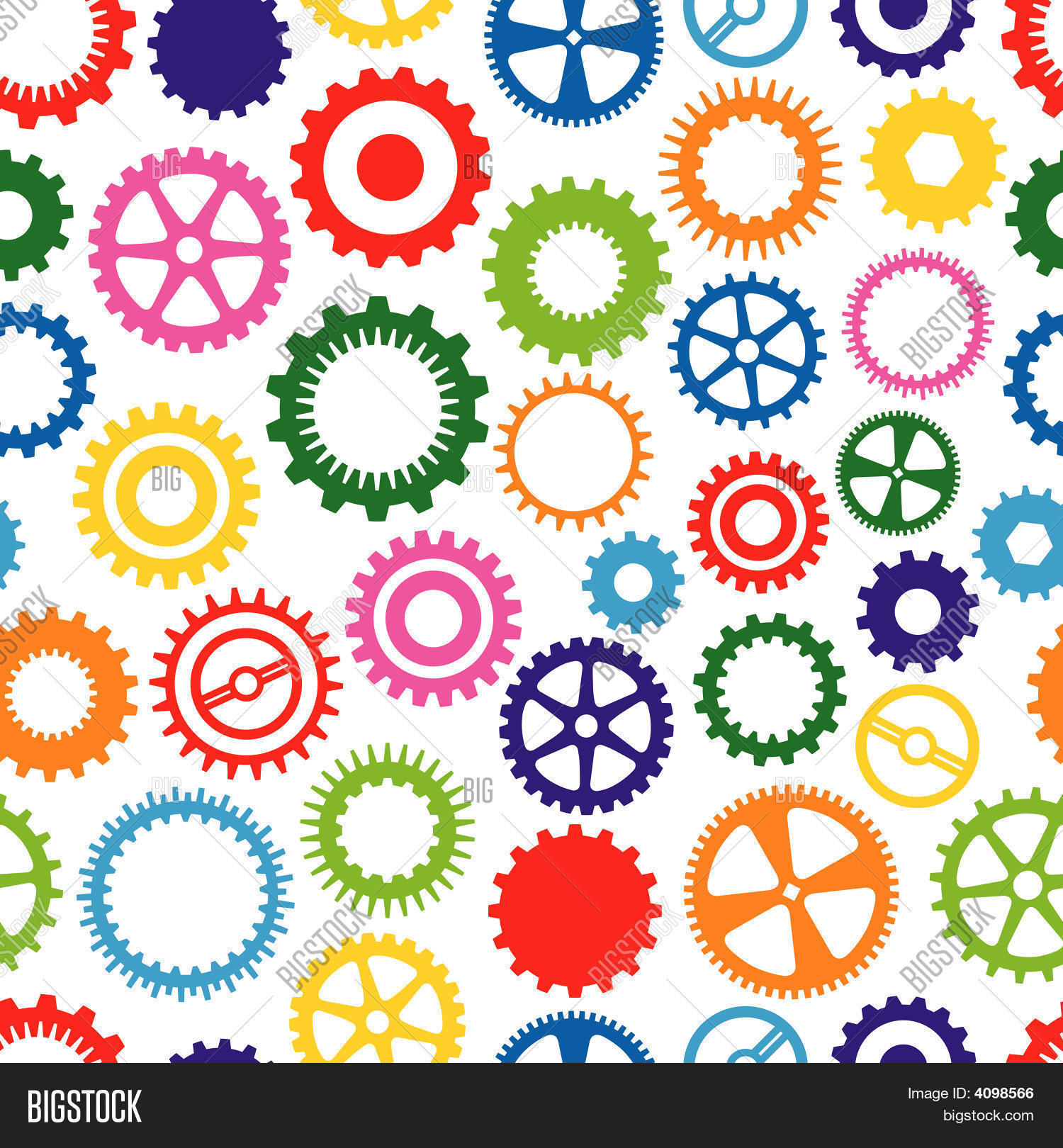 Colorful Cog Vector & Photo (Free Trial) | Bigstock