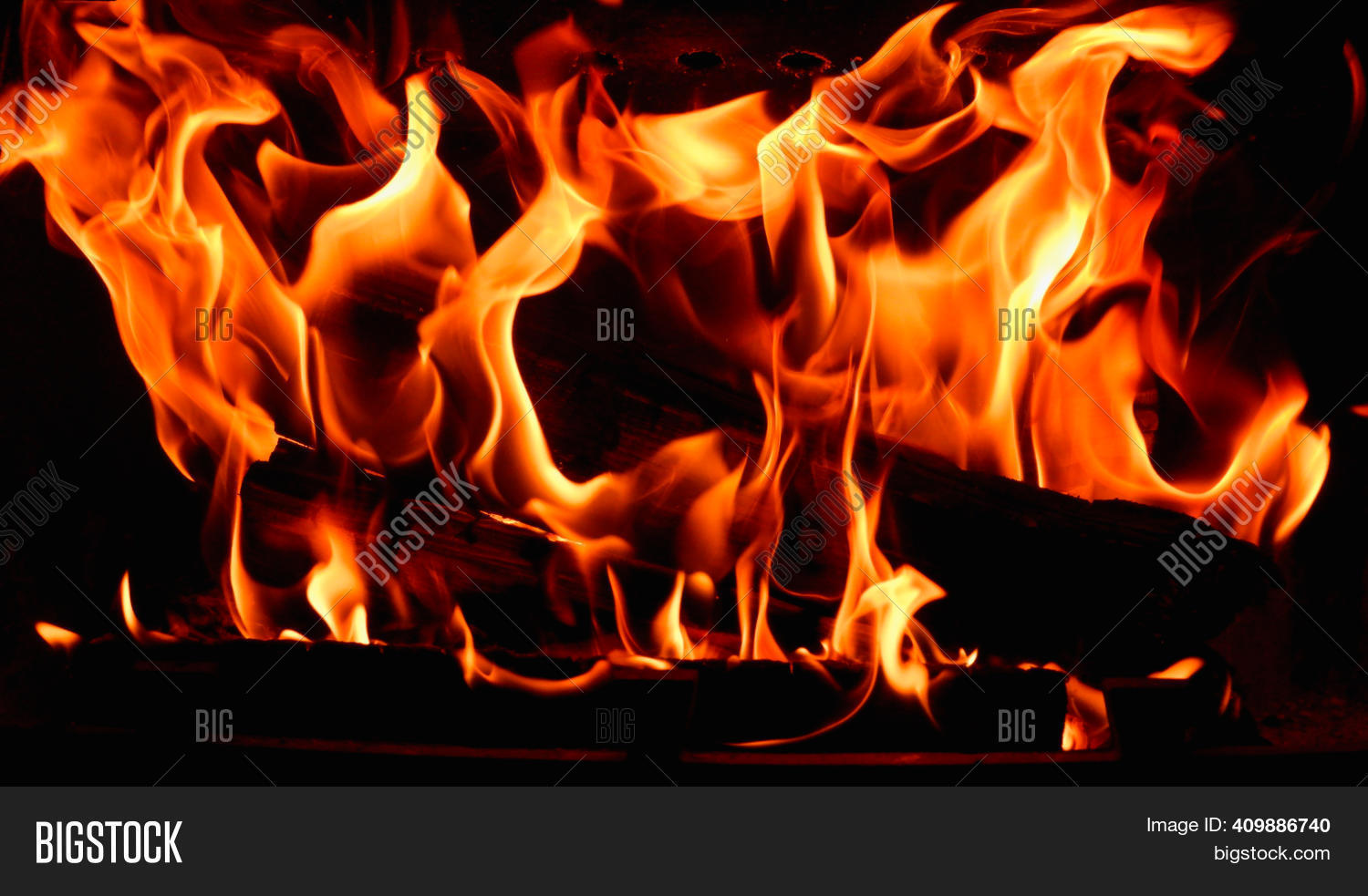 Hot, Orange Flames Image & Photo (Free Trial) | Bigstock