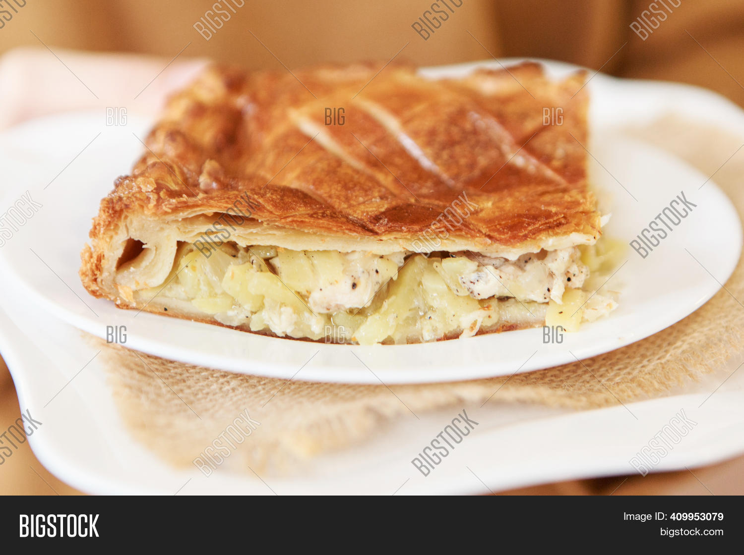 Chicken Potato Pie On Image & Photo (Free Trial) | Bigstock