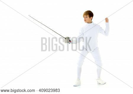 Boy Fencer Standing Image & Photo (Free Trial) | Bigstock