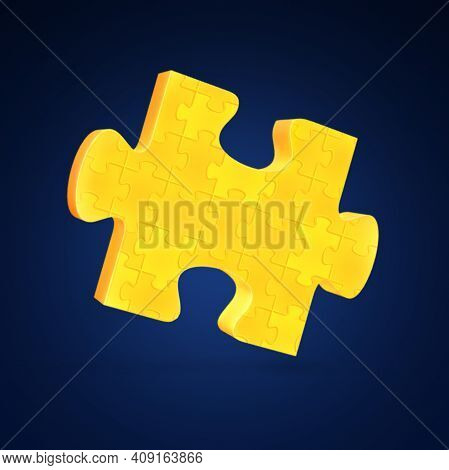 Yellow Puzzle Piece On Image & Photo (Free Trial) | Bigstock