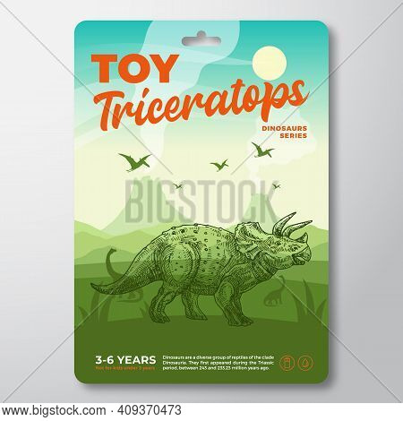 Toy Dinosaur Label Vector & Photo (Free Trial) | Bigstock