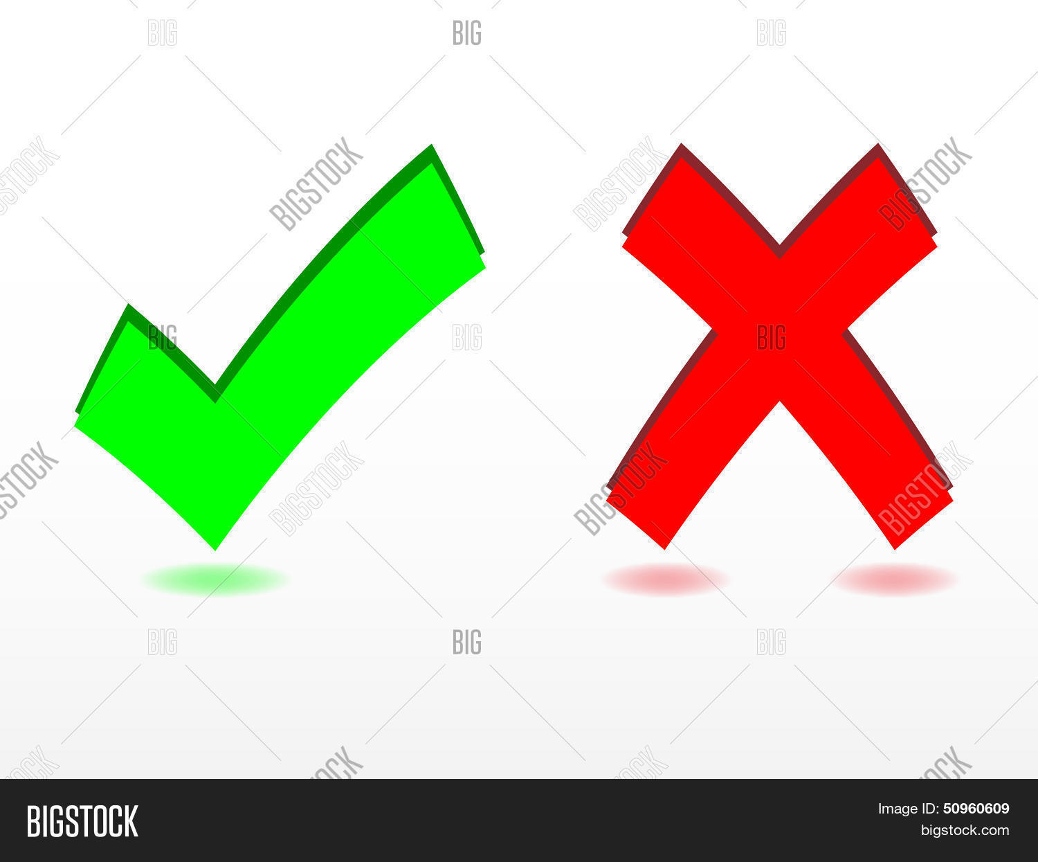 Check Cancel Symbols Vector & Photo (Free Trial) | Bigstock