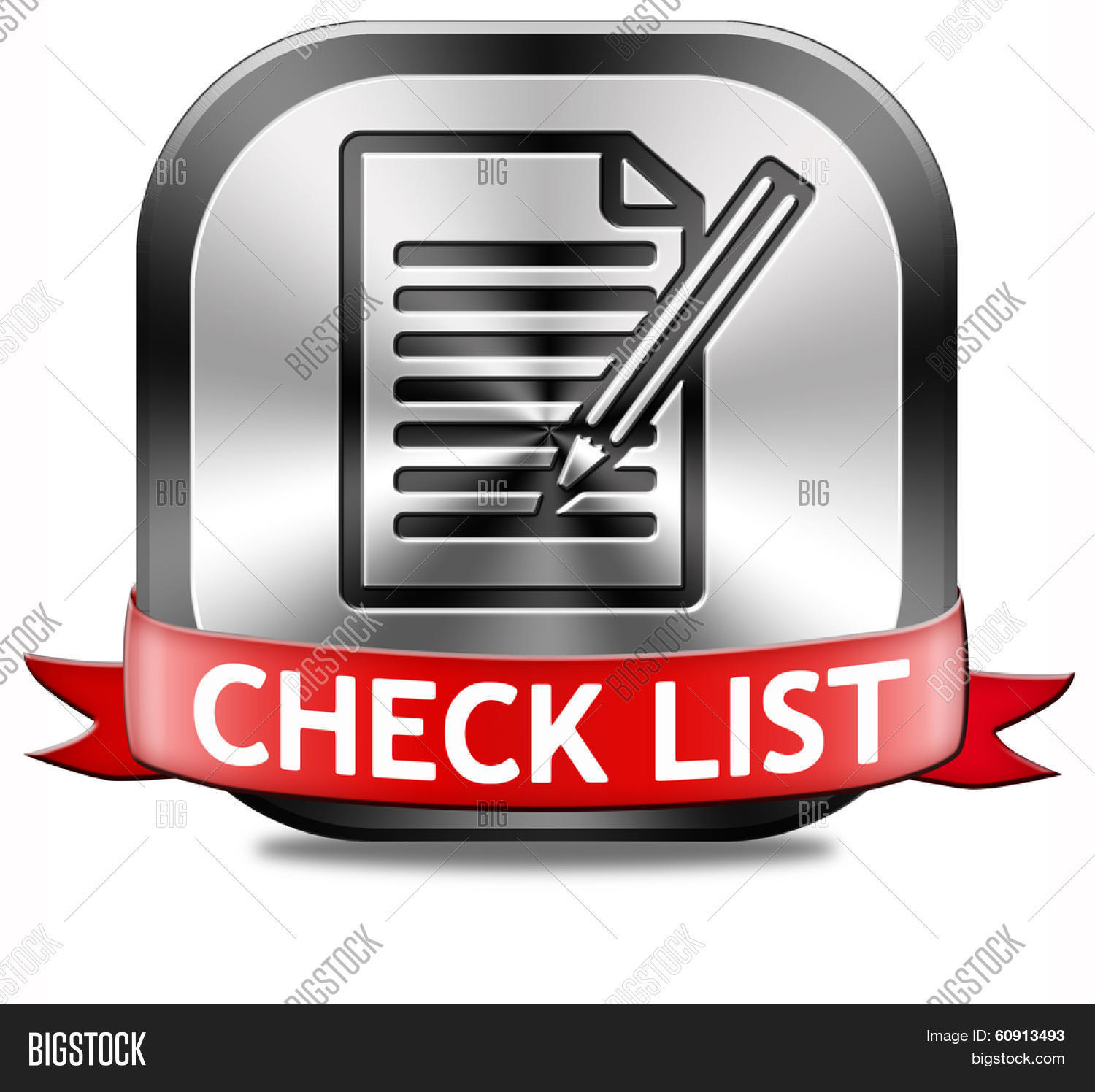 Check List Button Image & Photo (Free Trial) | Bigstock