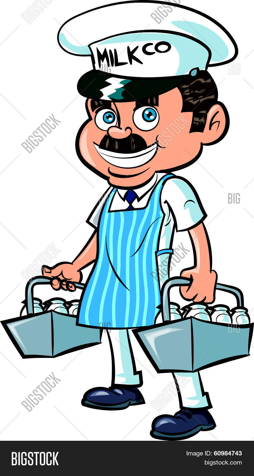 Cartoon Milkman Vector & Photo (Free Trial) | Bigstock
