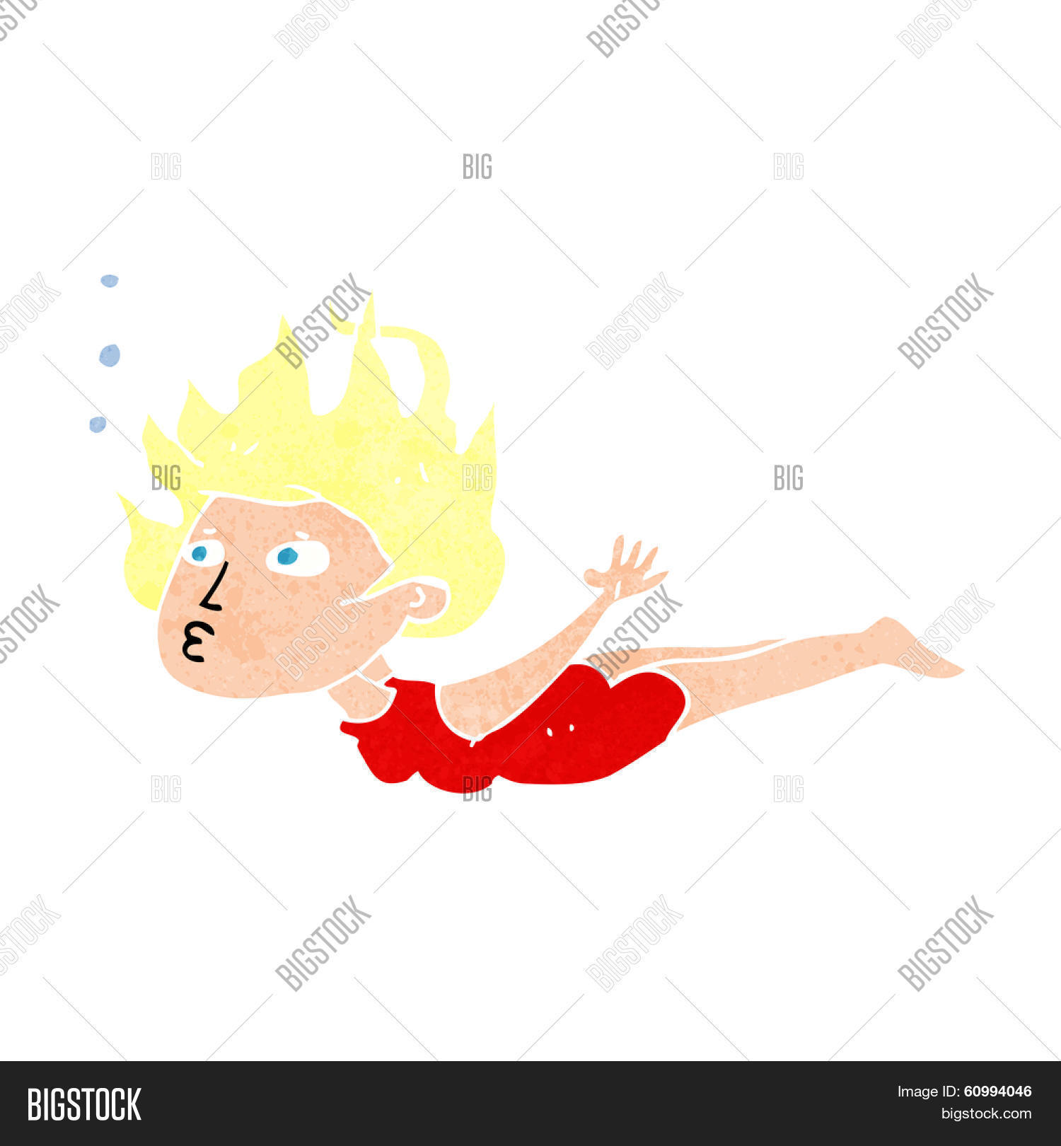 Cartoon Woman Swimming Image & Photo (Free Trial) | Bigstock