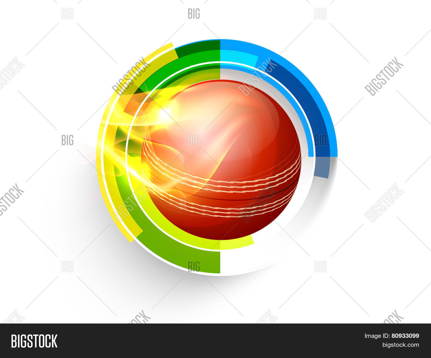 Red Ball Fire Cricket Vector & Photo (Free Trial) | Bigstock
